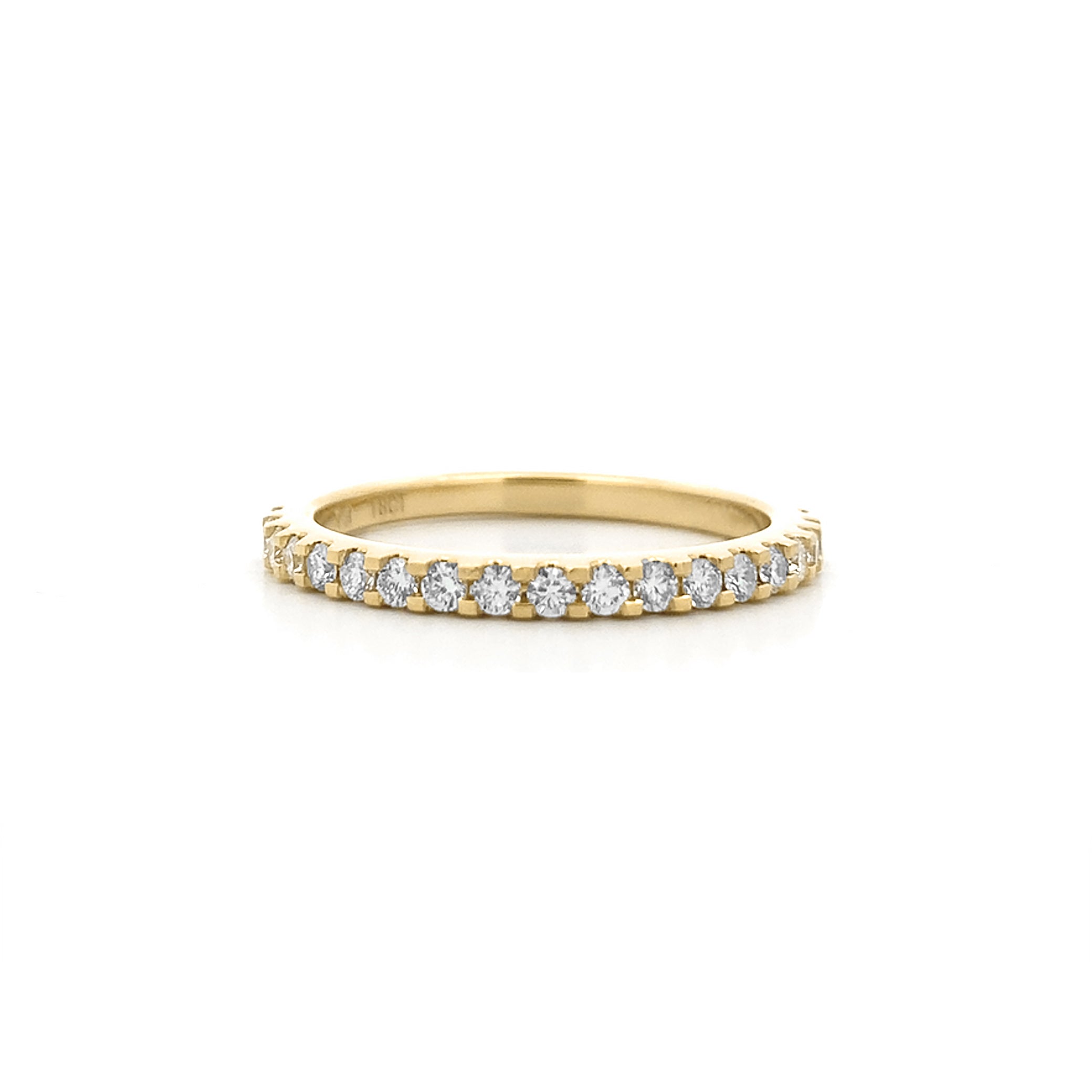 Brilliant Cut Diamond Scallop Set Ring in Yellow Gold | 0.32ctw – The ...