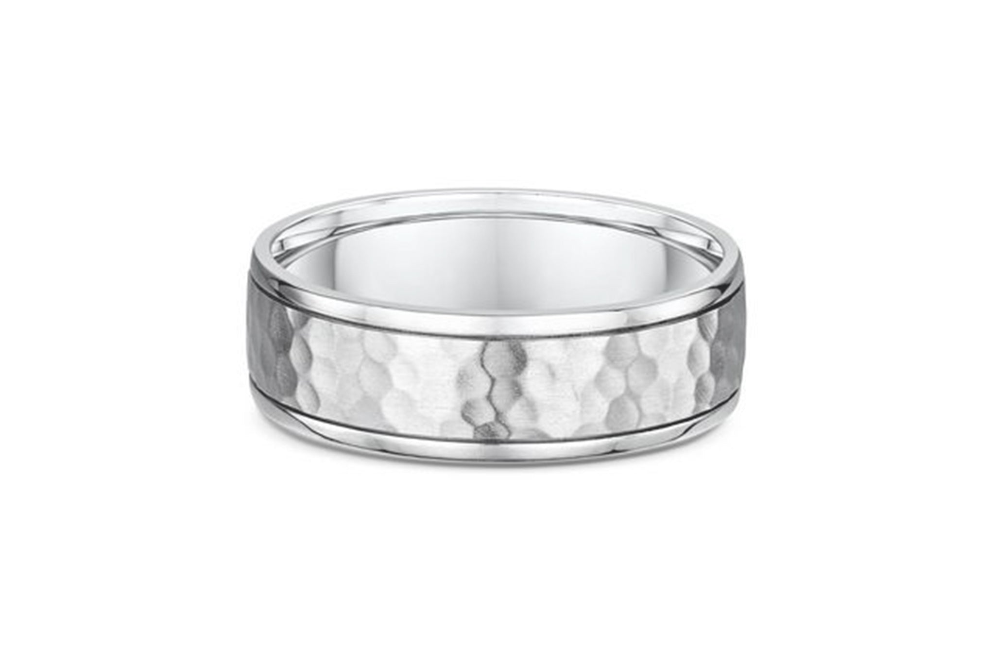 Fine Hammered Finish Band in Platinum – The Village Goldsmith