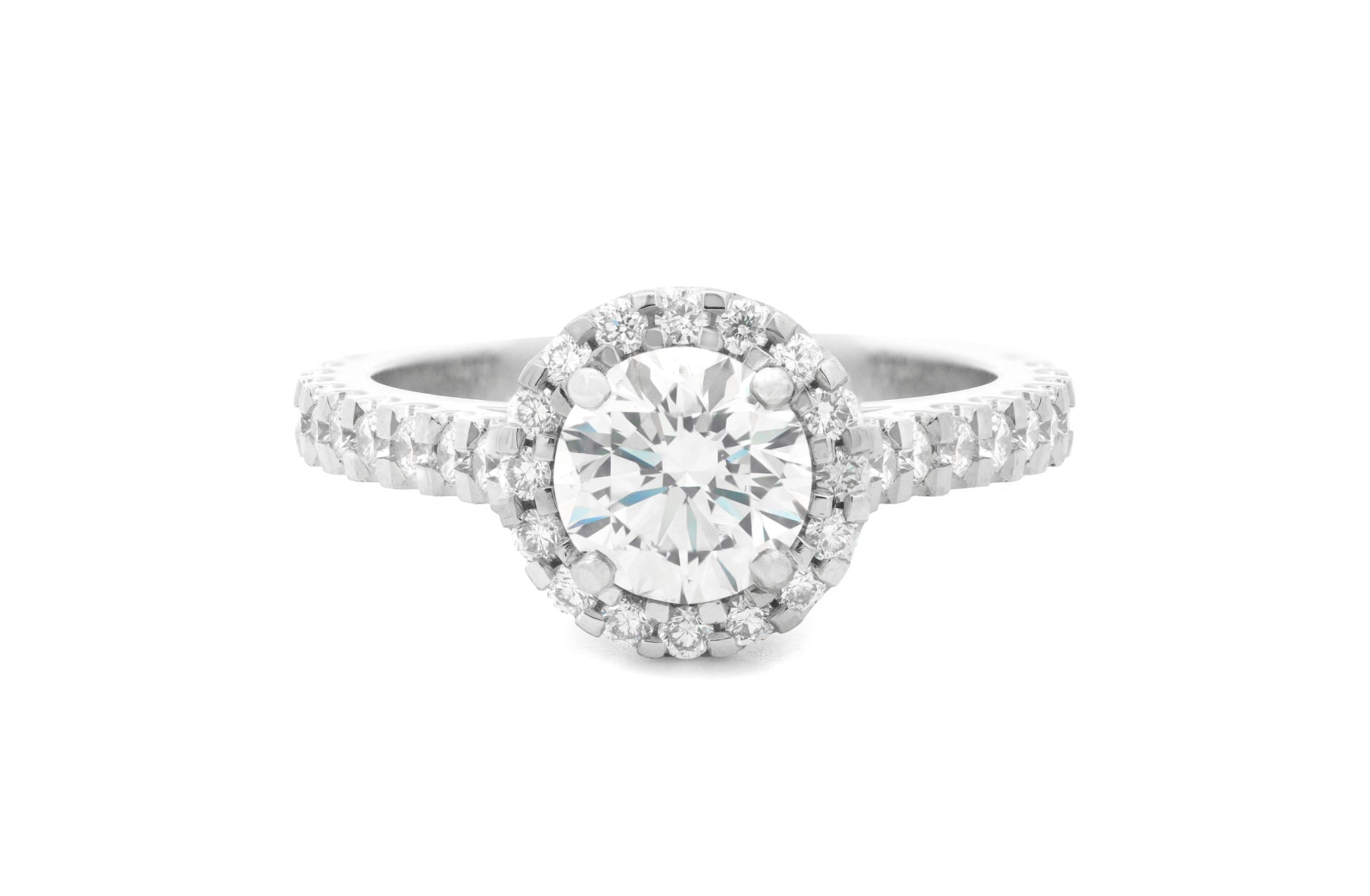 Adorn: Brilliant Cut Diamond Halo Ring – The Village Goldsmith