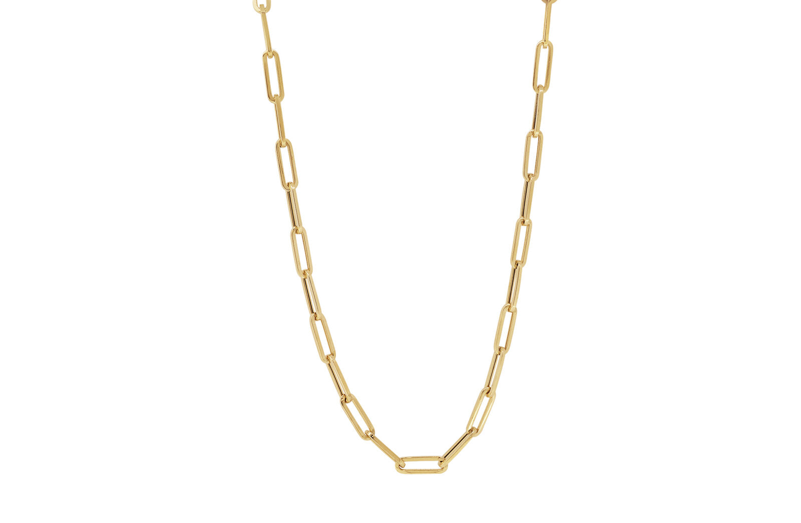 Paperclip Necklace in Yellow Gold – The Village Goldsmith