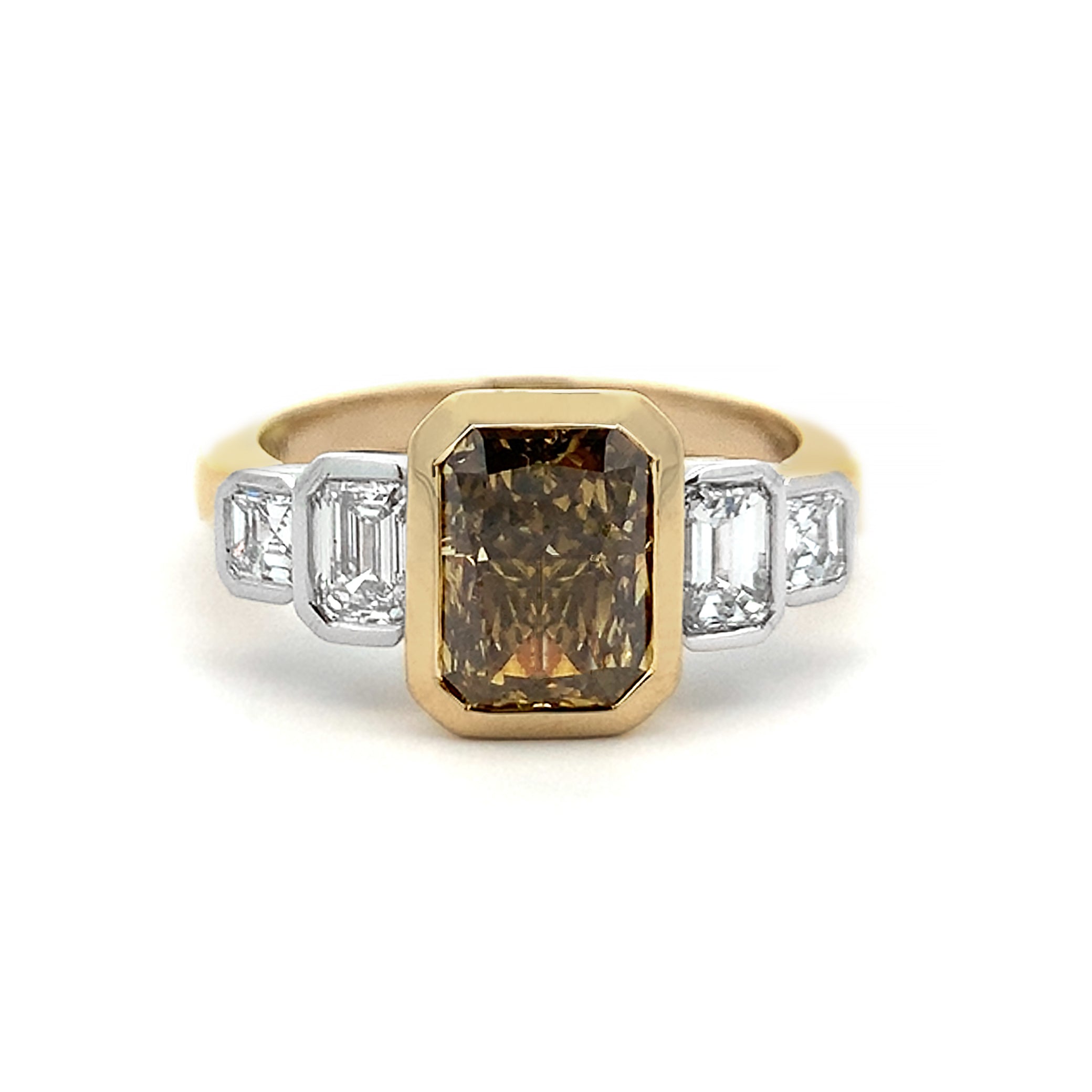 Coco: Diamond Five Stone Ring in Yellow Gold | 2.97ctw – The Village ...