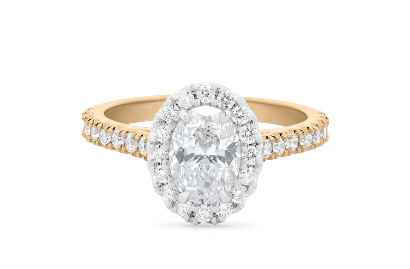 Adorn: Oval Cut Diamond Halo Ring | The Village Goldsmith